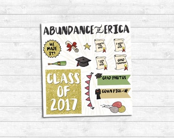 Unique graduation stickers related items | Etsy