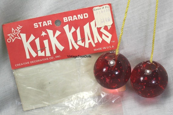 Vintage Klik Klak Toy Clackers & Original Package..Official