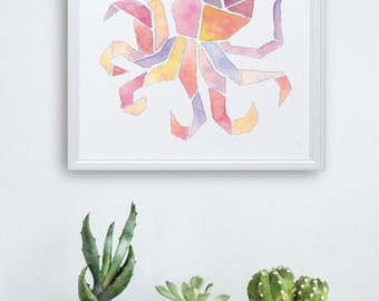 Geometric octopus | Etsy