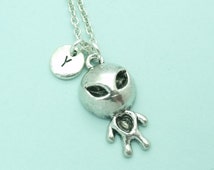 Unique alien necklace related items | Etsy