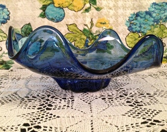 Vintage spun glass | Etsy