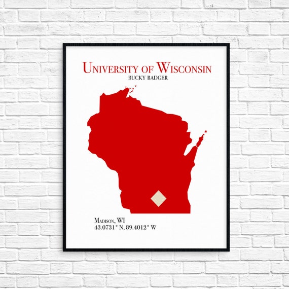 University of Wisconsin Madison PRINTABLE Poster Wall Art