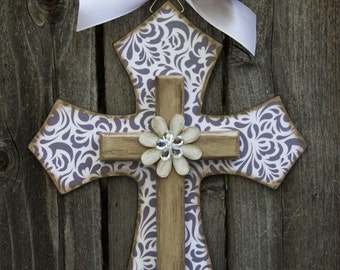 Unique decoupage cross related items | Etsy