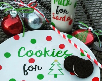 Santa cookie plate | Etsy