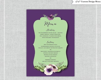 Custom Wedding/Event Menu Reception Dinner Menu by cwdesigns2010