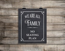 Popular items for no seating plan sign on Etsy