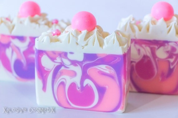 Black Raspberry Vanilla Handmade Soap Bar by XplosiveCosmetiX