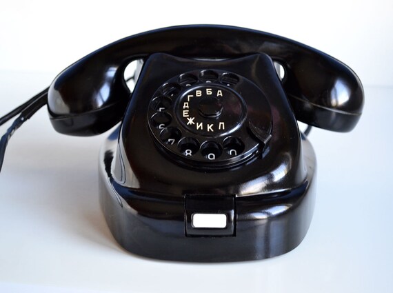 60s Vintage Telephone Working Rotary Phone Tesla Refurbished