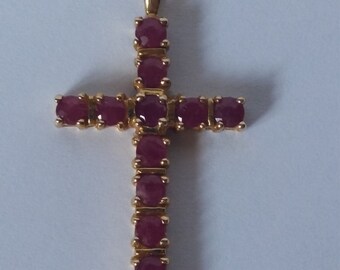 Ruby cross | Etsy