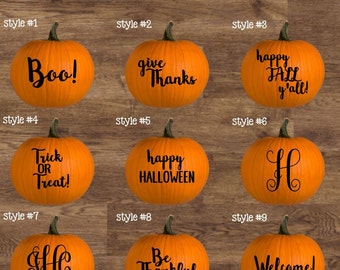 Pumpkin decal | Etsy