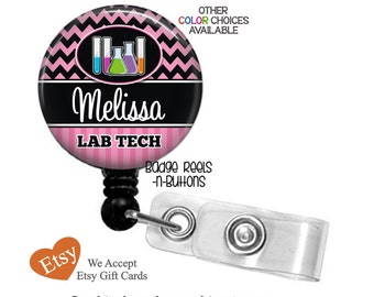 Lab tech badge reel | Etsy