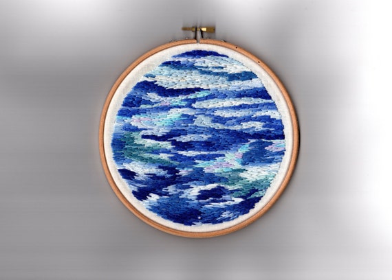 Sea // Original Artwork // Hand Embroidery // 7 by sparklymouse
