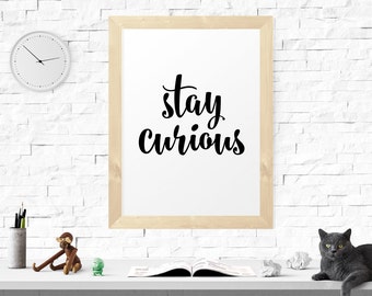Curious quote | Etsy