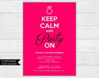 Keep calm invitation | Etsy