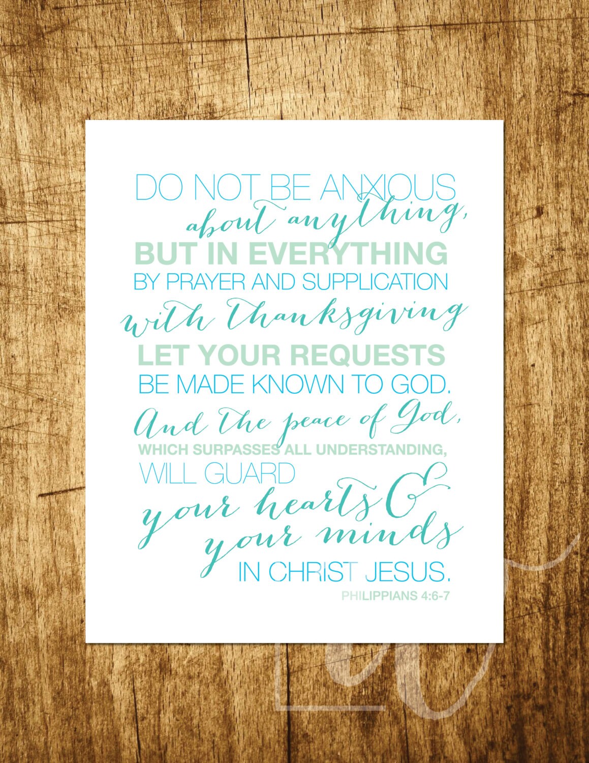 Philippians 4:6-7 Do Not Be Anxious Bible Verse