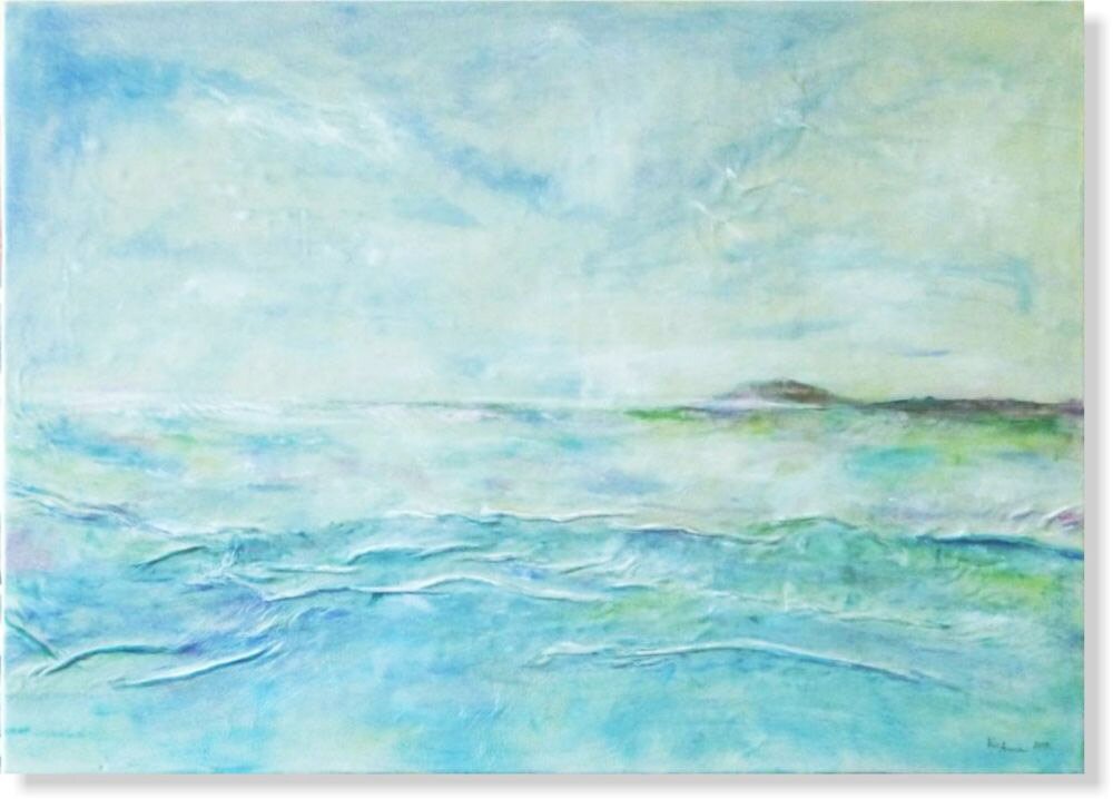 Ocean painting Abstract landscape Sea painting Waves