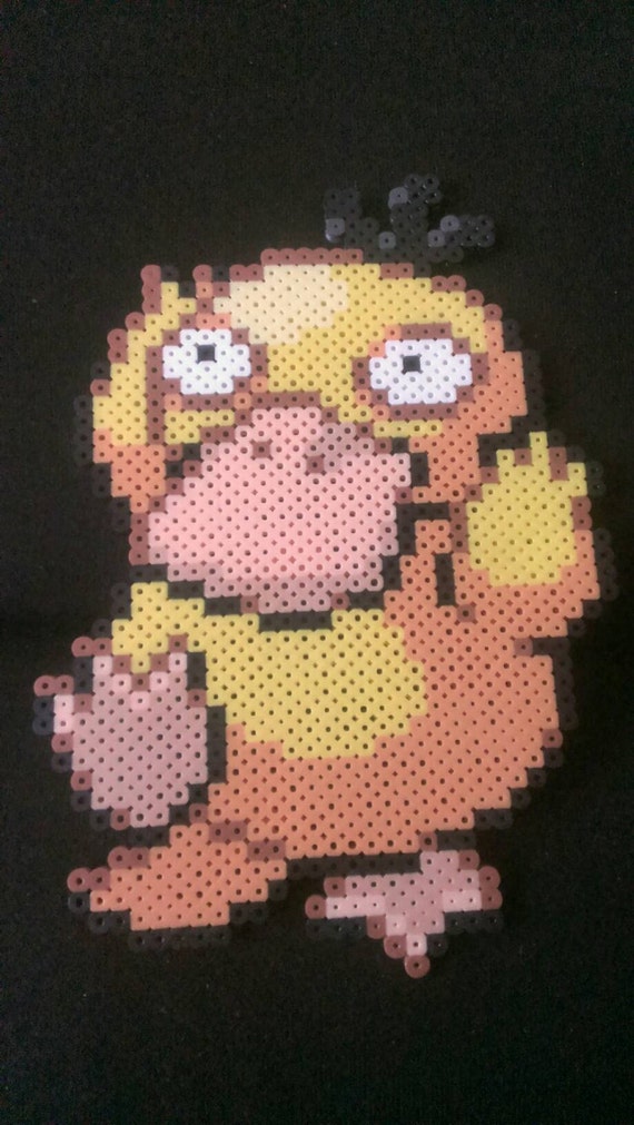 Pokemon psyduck pixel art Perler bead sprite Pokemon psyduck pixel art Perler bead sprite