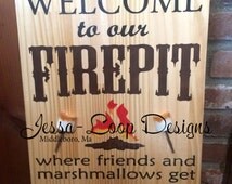 Popular items for fire pit sign on Etsy