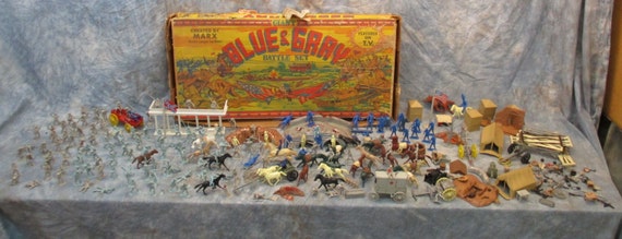 Marx Giant Blue & Gray Battle Set Civil War North South Play