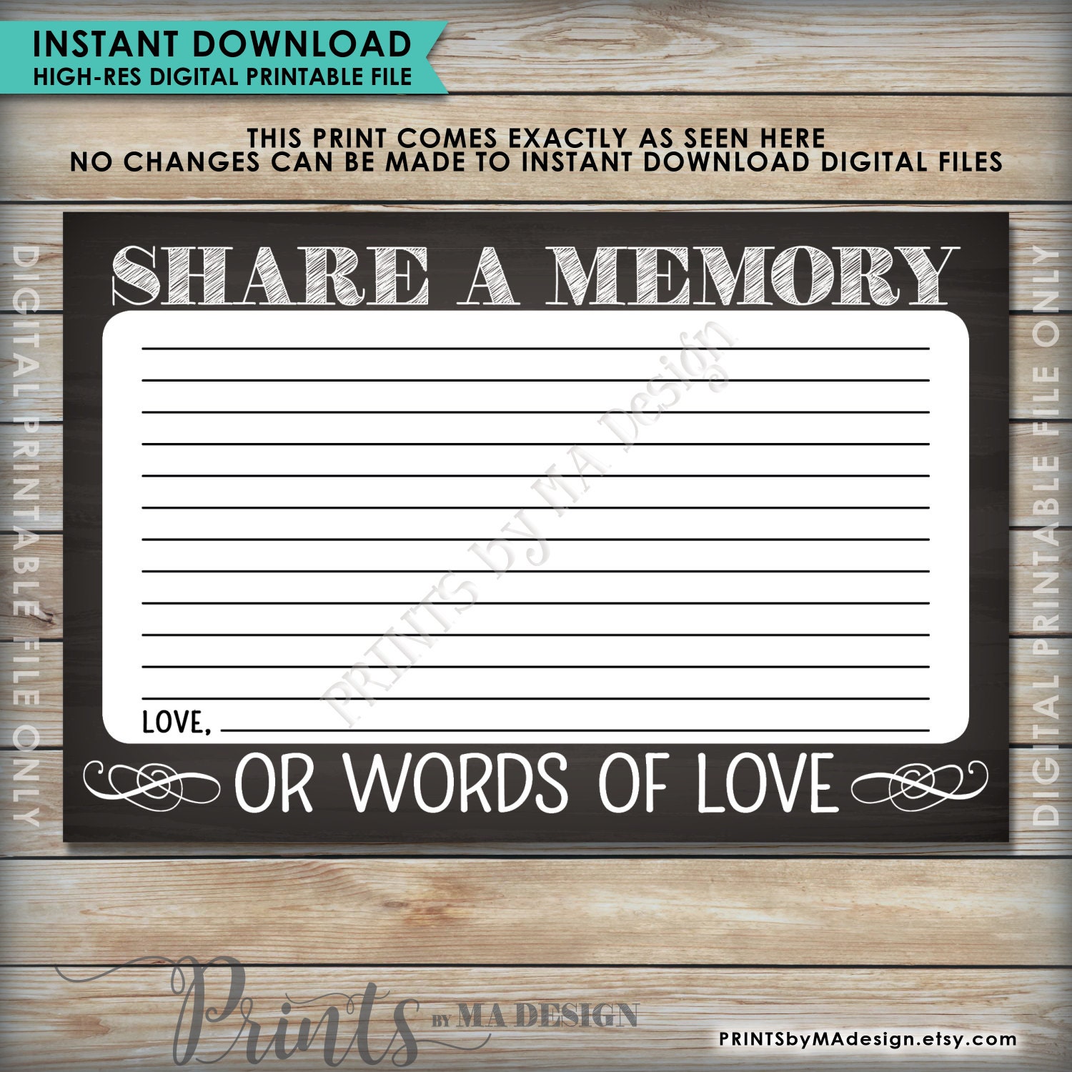Share a Memory Card, Share Memories, Please Leave a Memory, Memorial ...