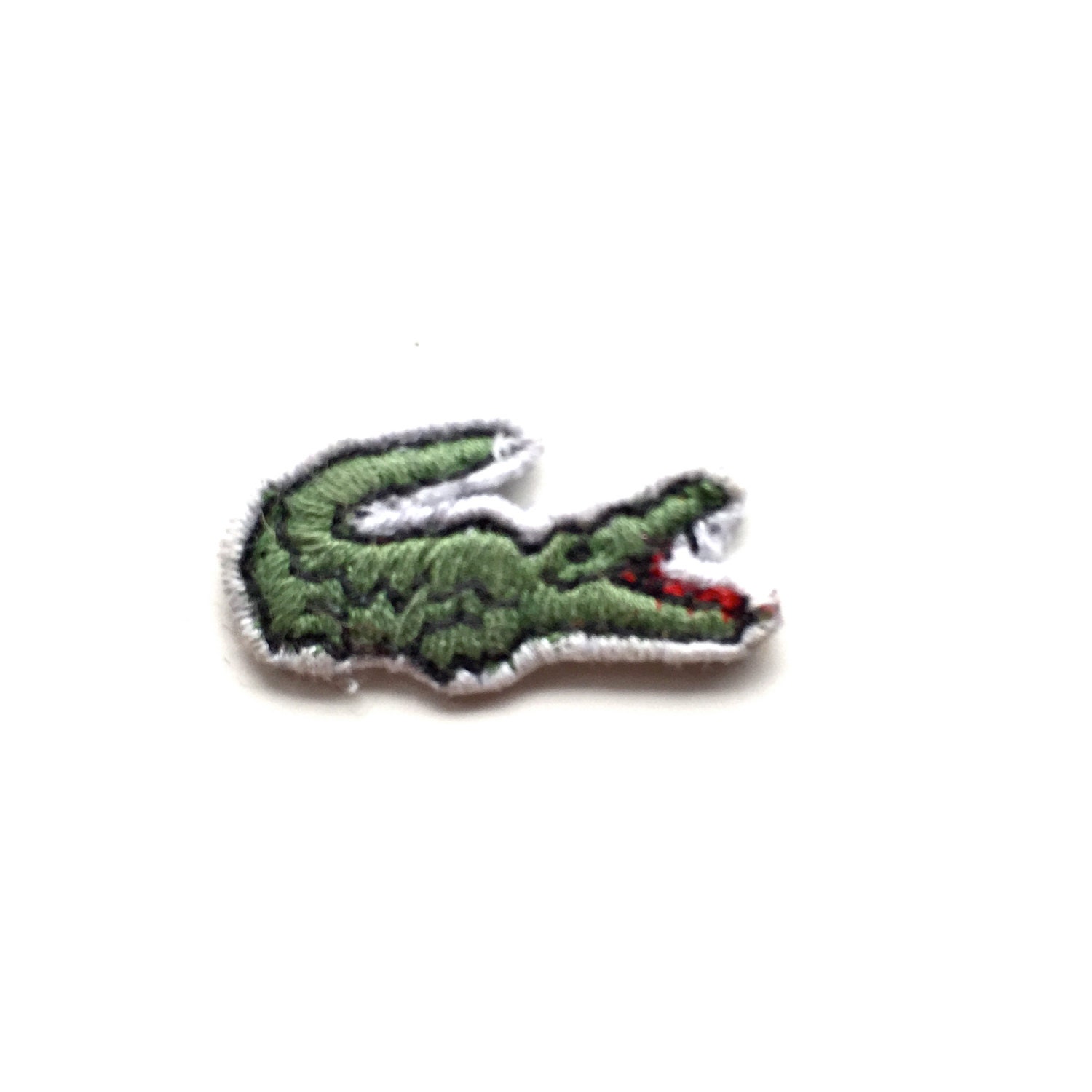 Vintage Original Lacoste logo patch with Crocodile sewing