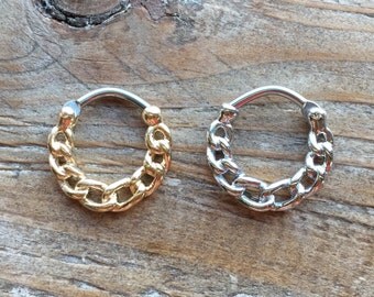 Unique septum chain related items | Etsy