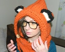 Unique fox hoodie related items | Etsy
