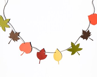 Fall leaf banner | Etsy