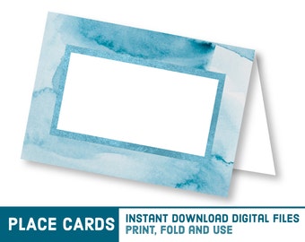 Unique watercolor name card related items | Etsy