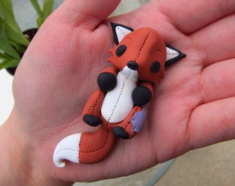 Polymer clay fox | Etsy