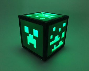 MineCraft Ore inspired Light Box cube