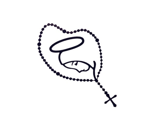 Items similar to Rosary Sticker on Etsy