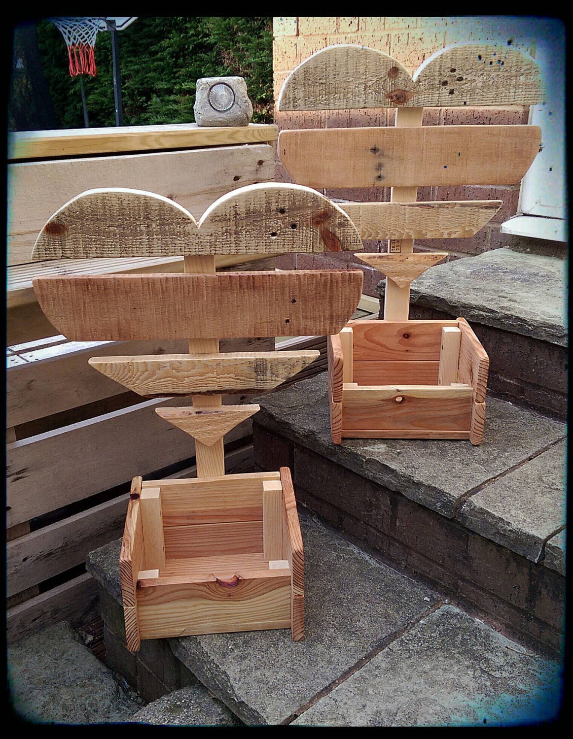 Planter Wooden planter Decorative Rustic Wooden by ConwyRustics