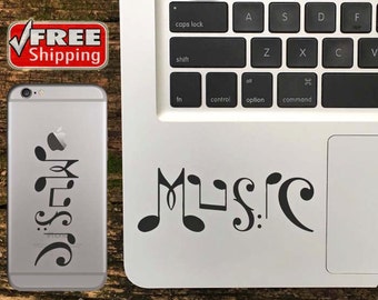 Music notes decal | Etsy