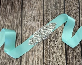 Beach Wedding Beach Wedding Sash Starfish Sash Aqua Sash