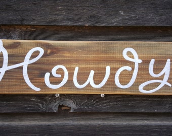 Howdy sign | Etsy