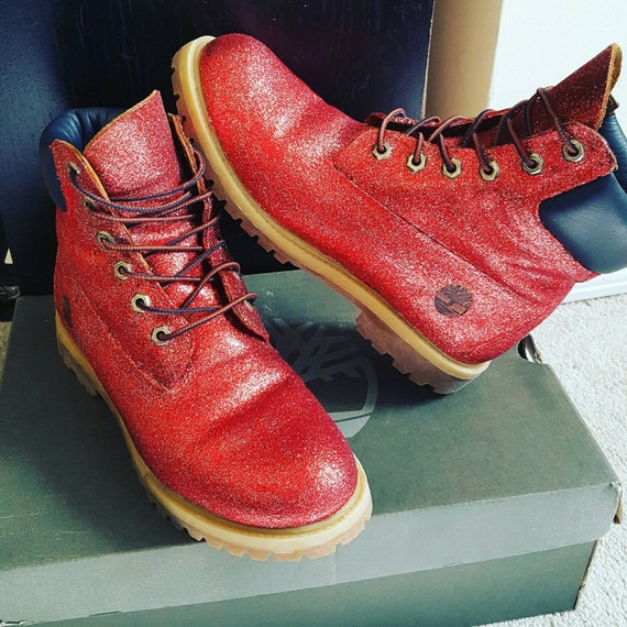 Items similar to RESTORATION!!!! Old brown leather Timbs changed to ...