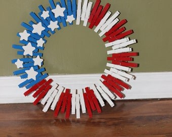 Clothespin wreath | Etsy