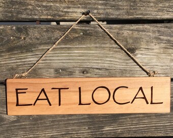 Unique eat local signs related items | Etsy