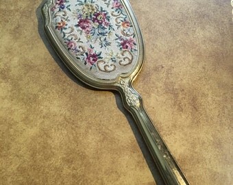 Items similar to Surreal Vintage Hand Mirror Art Print - "Skyward ...