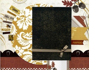 12x12 Premade Winter Scrapbook Page Snow by SusansScrapbookShack