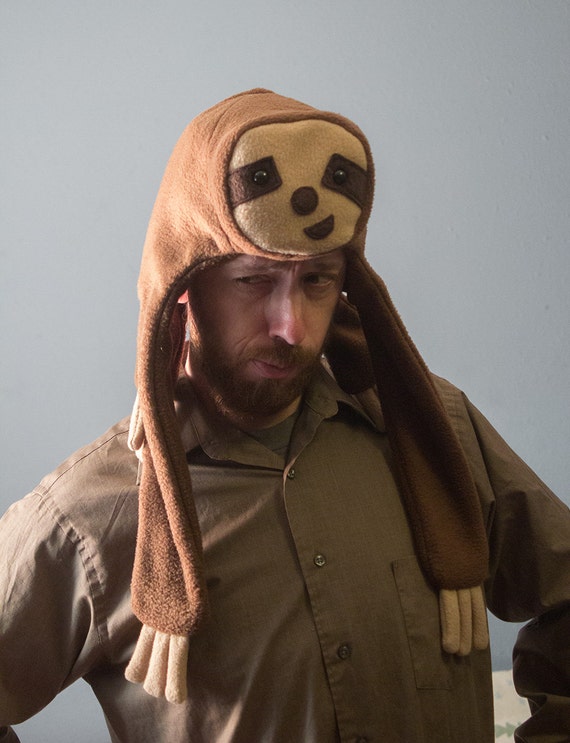 Handmade Fleece Sloth Hat