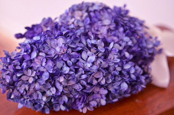 Preserved Hydrangea Bunch purple by TheBlaithinBlairShop on Etsy