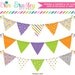 Springtime Bunting Banner Flag Clipart Clip Art Set Personal