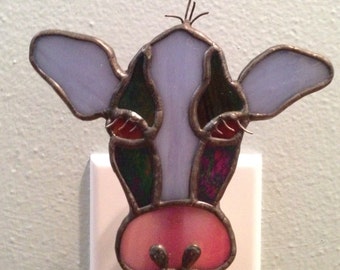 Stained glass cow | Etsy