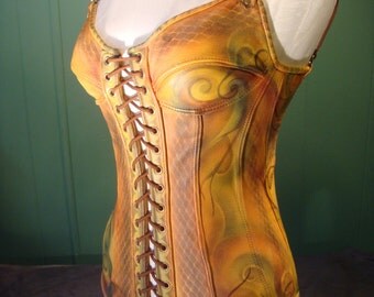 Leather bodice | Etsy