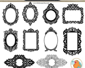 SALE Zen Doodle Border ClipArt Download Printable by FishScraps