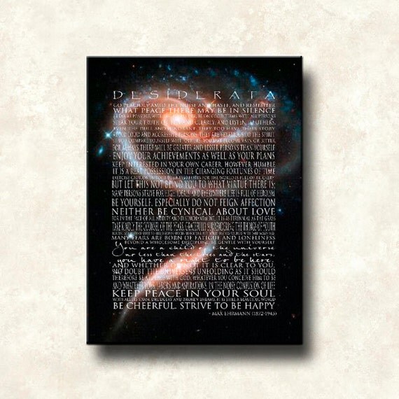 Desiderata Universe Print Poem Hubble Universe Gallery