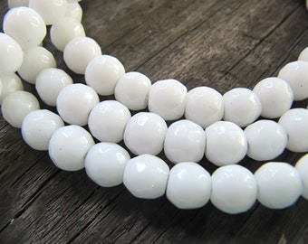 Opaque white stone | Etsy