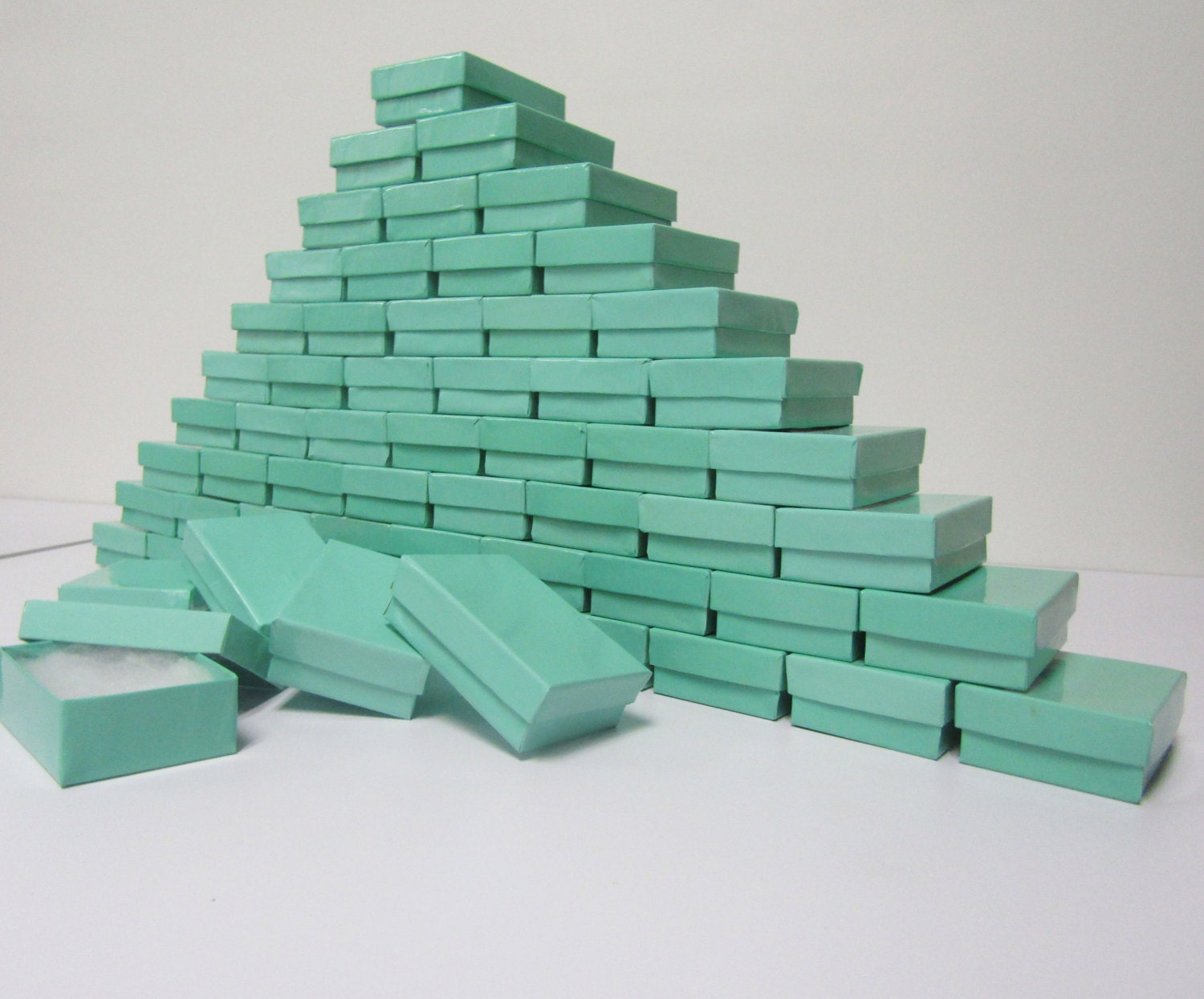 100 Pack Teal Blue Boxes 3.25 x 2.25 x 1 in // ECONOMY SIZE